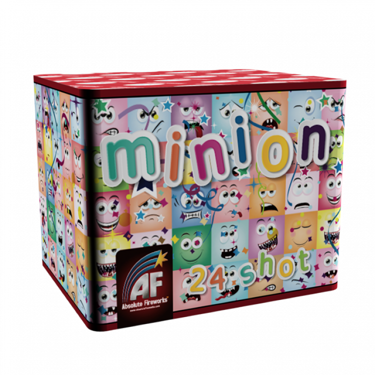 MINION 24 SHOT BARRAGE BY ABSOLUTE FIREWORKS – FIRST STRIKE FIREWORKS LTD